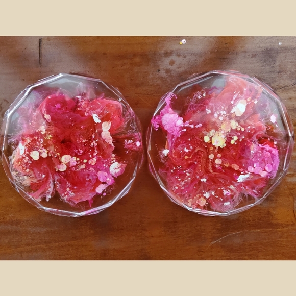 Sparkle by Melanie | Dining | 2 Pack Handmade Diamond Edge Ink Swirl ...